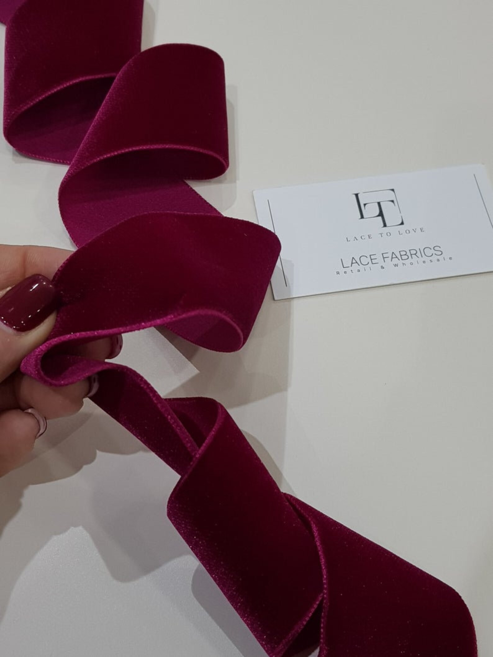 Dark Red Velvet Ribbon by the Yard Narrow Velvet Ribbon Red | Etsy