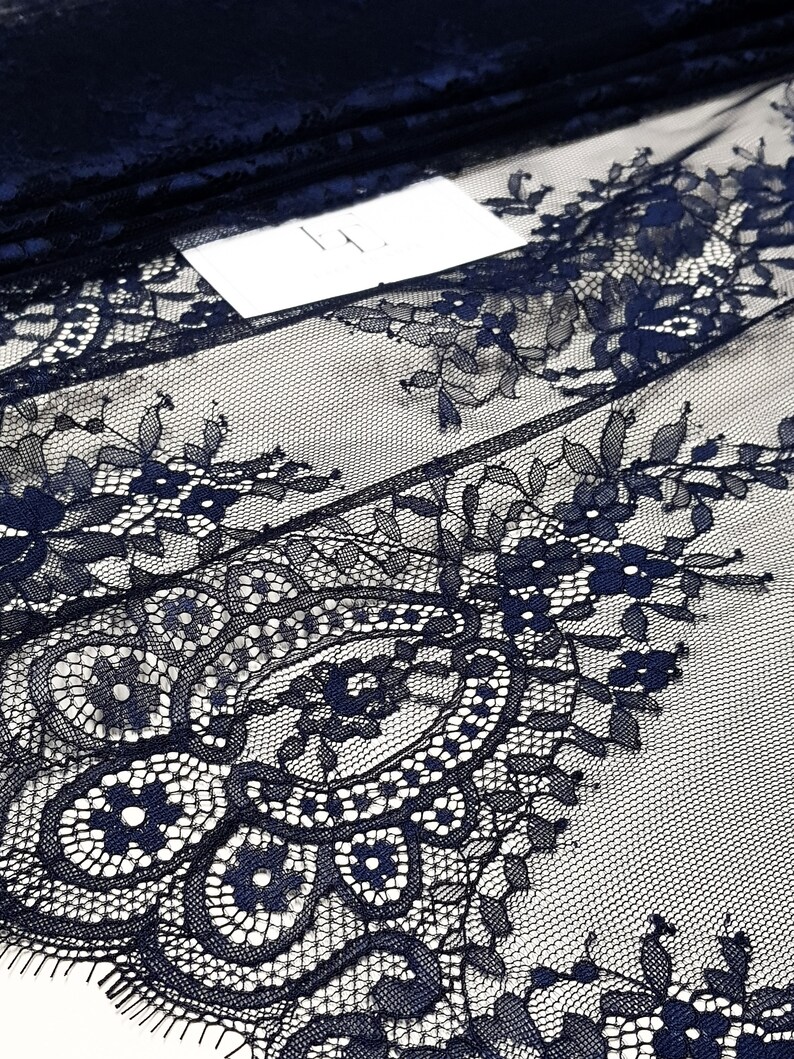 Blue Lace Trim, French Lace, Chantilly Lace, Bridal Lace, Wedding Lace ...
