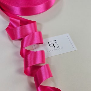 1 Inch Wide Neon Pink Shiny Decoration Ribbon Sold by the Yard ...