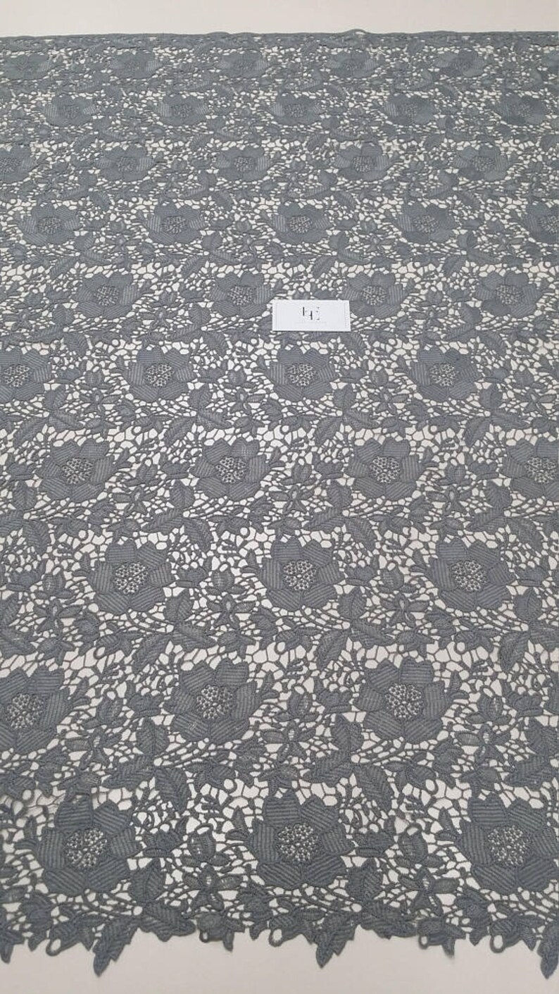 Gray Lace Fabric French Lace Chantilly Lace Bridal Wedding - Etsy
