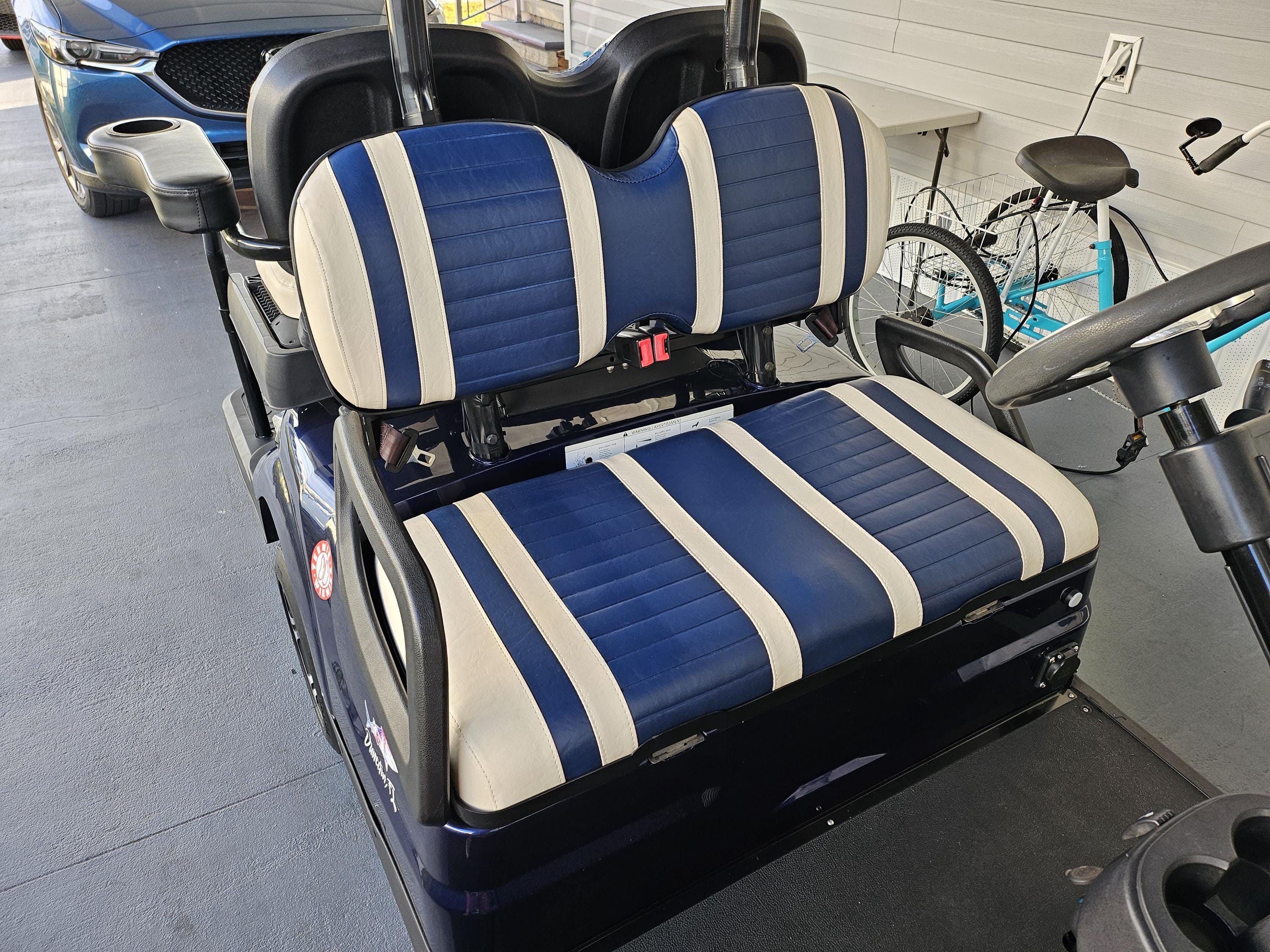 Front and Rear 4 Passenger "staple On" Replacement Golf Cart Seat ...