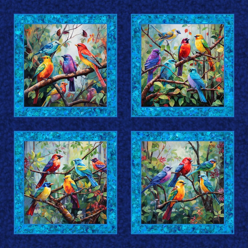 Cotton Bird House Fabric - Etsy