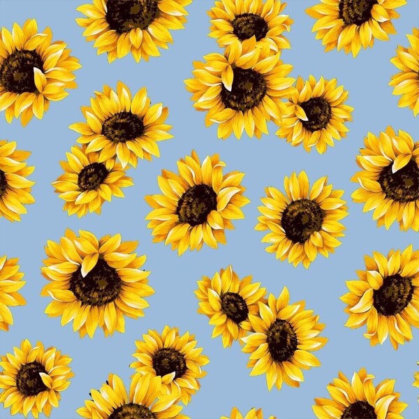 Sunflower Fabric by the Yard - Etsy