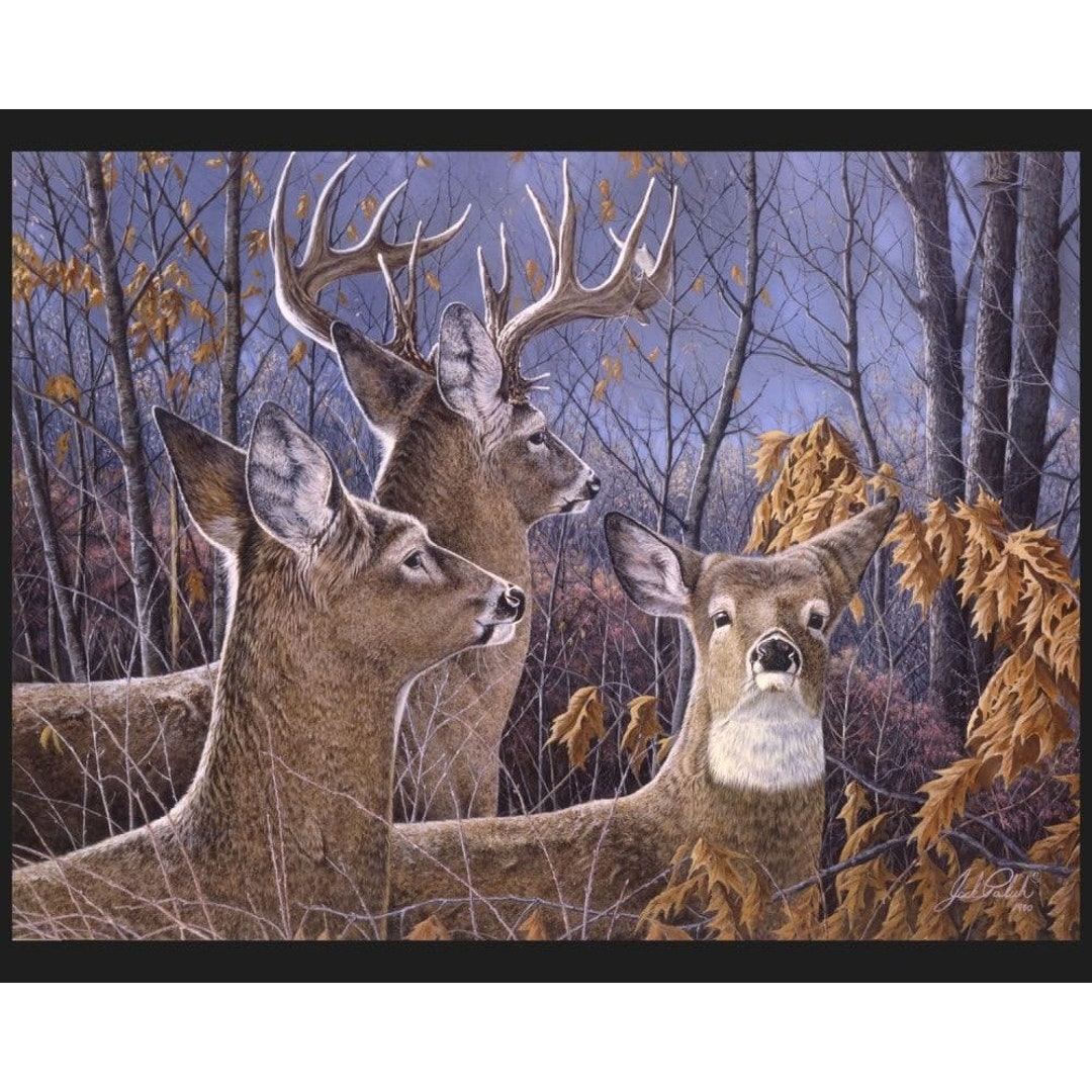 CAUTIOUS MOMENTS Deer Buck Hunting Fabric Quilt Panel - Etsy