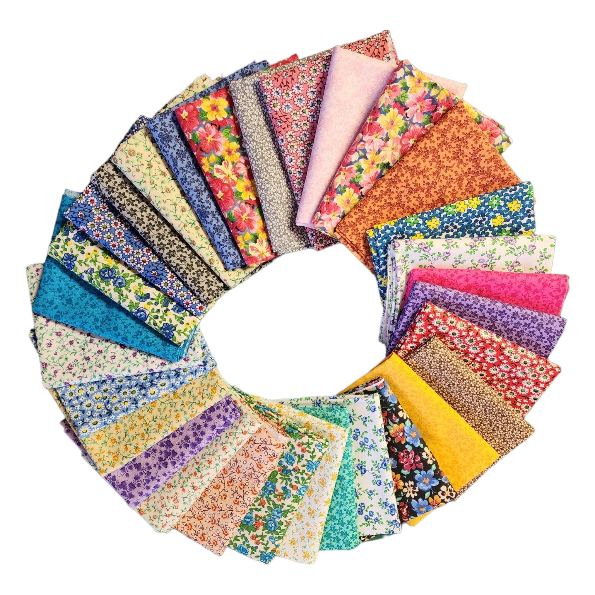 30 Assorted Calico Florals Fat Quarter Quilt Fabric - Etsy