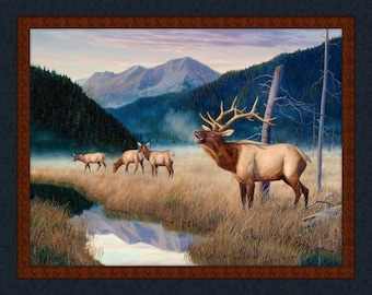 Elk Fabric Panel - Etsy