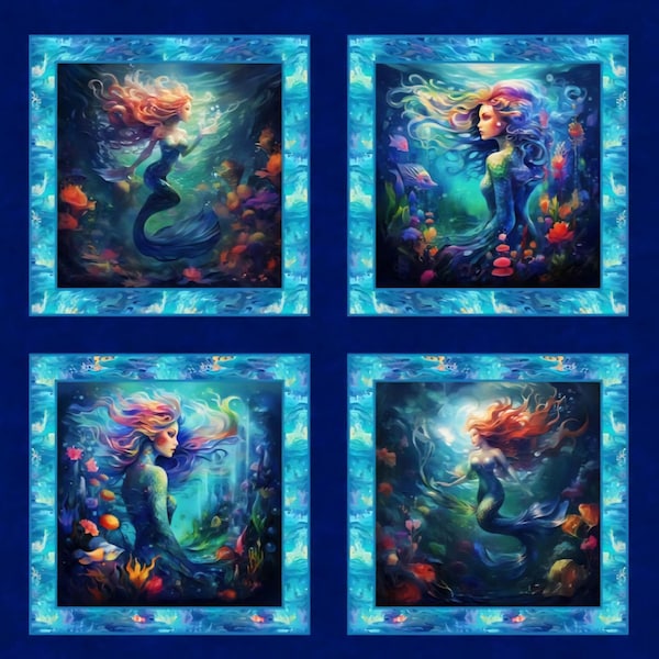 Mermaid Quilt Fabric - Etsy