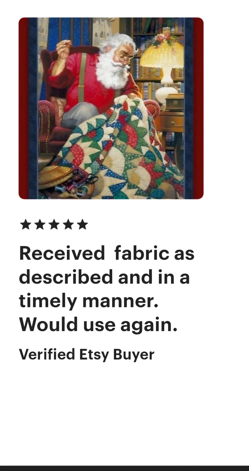 QUILTING SANTA Fabric Quilt Panel 36" X 45", Christmas, Holiday, Sewing ...