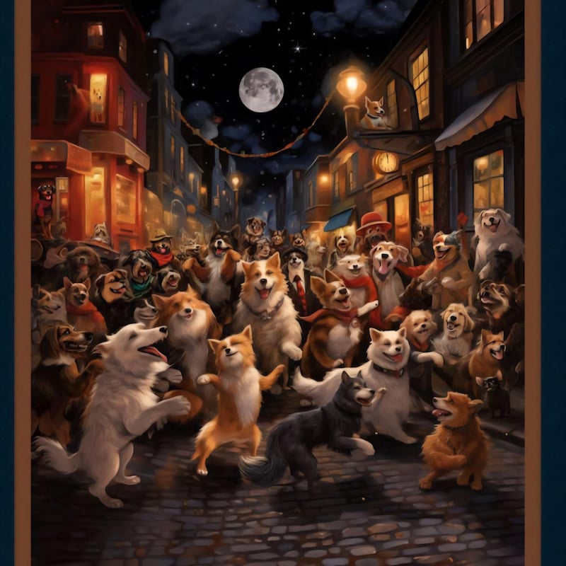 Dogs Playing Pool - Etsy