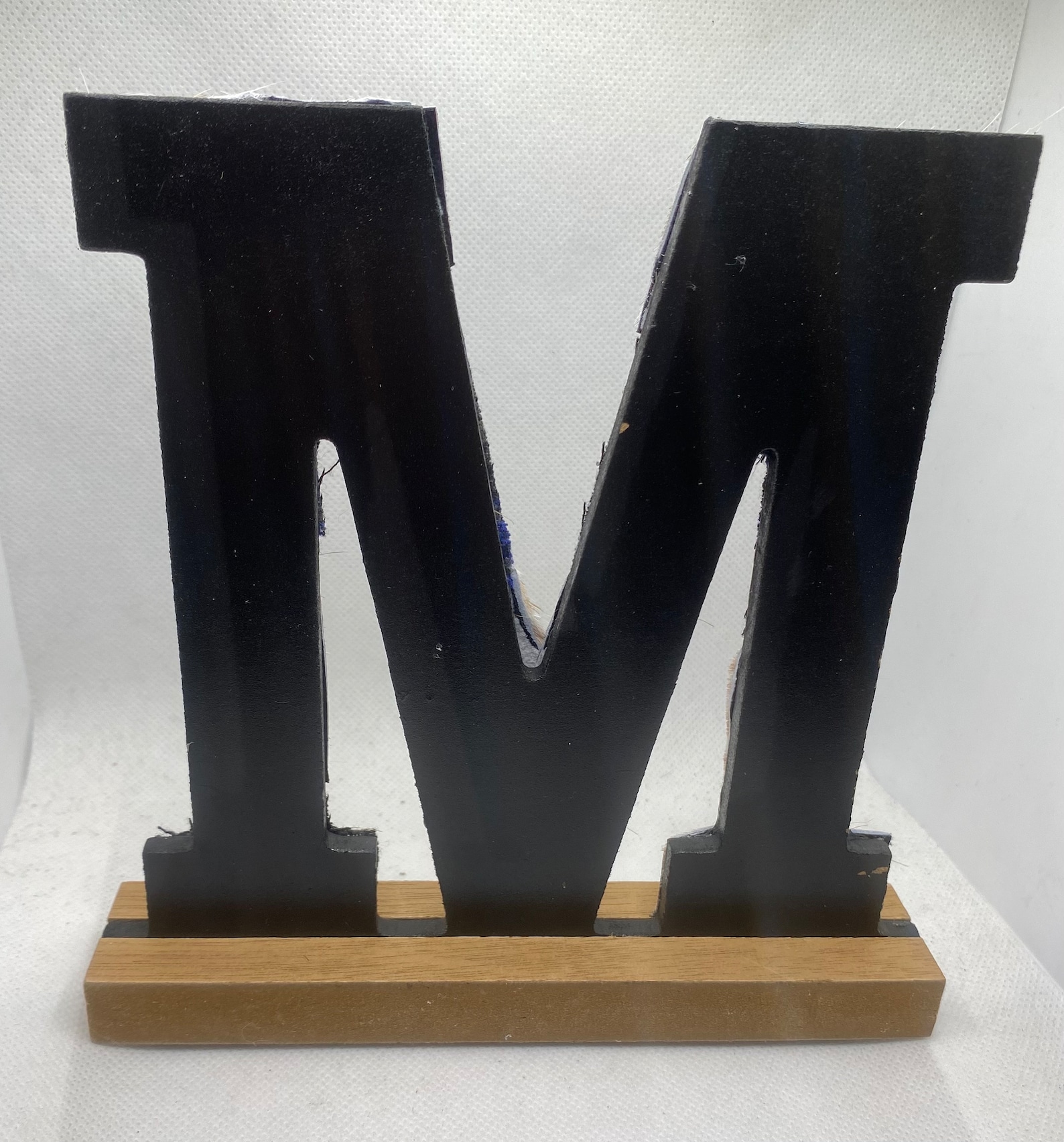 Cowhide & Wool Western Letter M Shelf Decor - Etsy