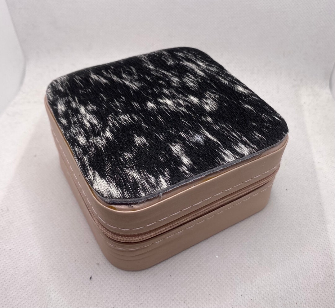 Travel Size Cowhide Jewelry Box Pink - Etsy