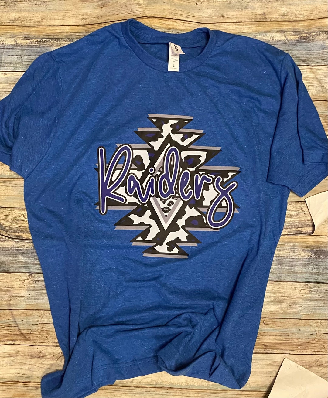 Raiders Aztec & Cheetah Print Spirit Tee - Etsy