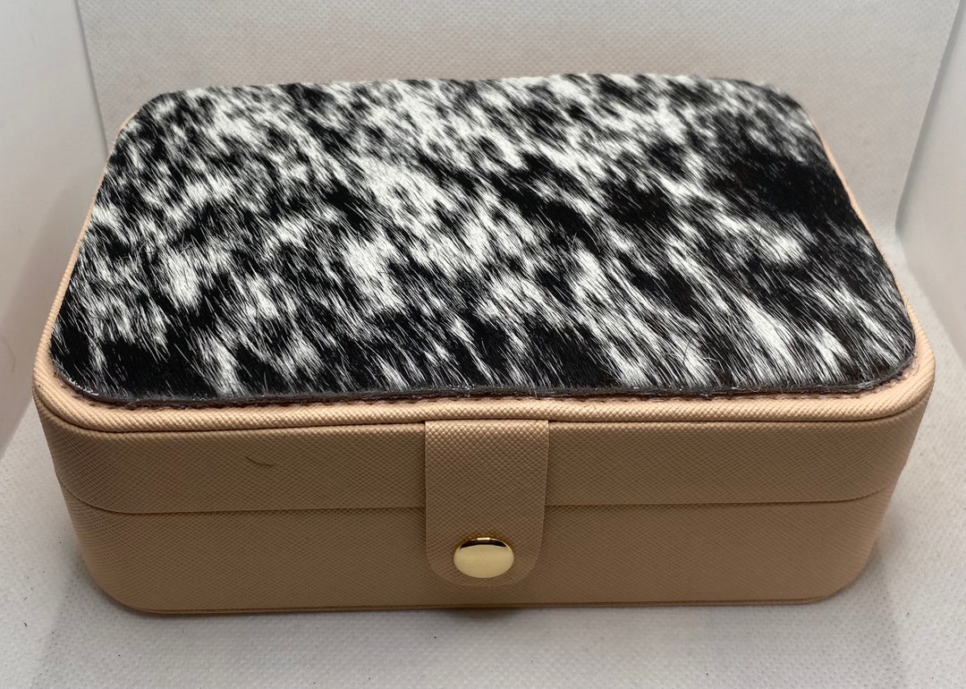Cowhide Jewelry Box Pink W/cowhide - Etsy