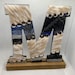 Cowhide & Wool Western Letter M Shelf Decor - Etsy