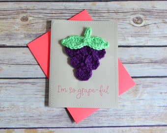 Grateful pun card | Etsy