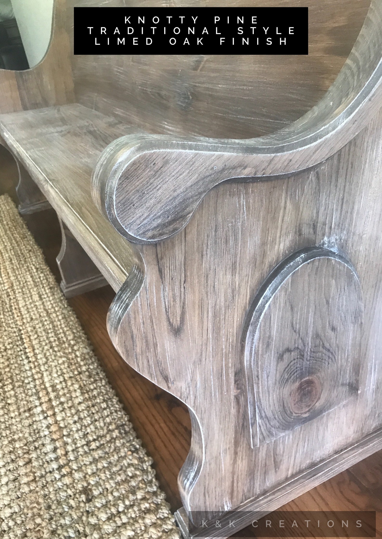 IN STOCK: Limed Oak Church Pew Bench / Foyer Entryway - Etsy