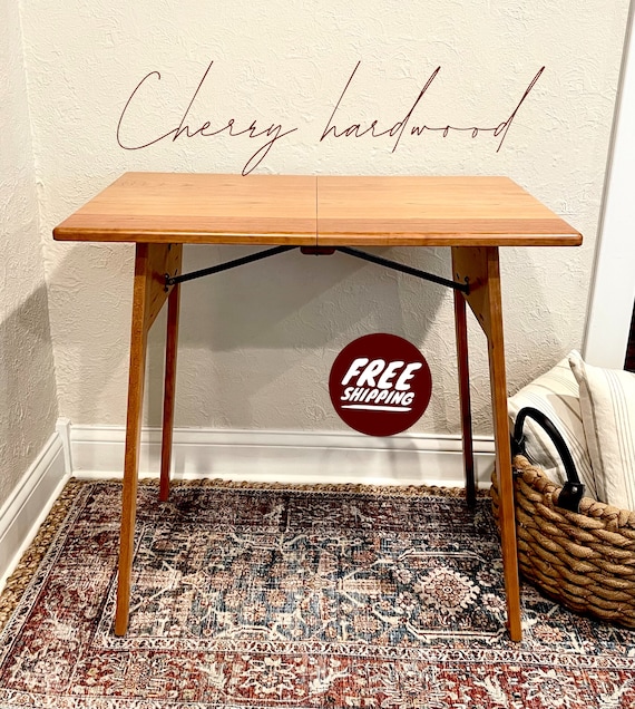 Cherry Hardwood Folding Collapsible Portable Wood Table - Etsy