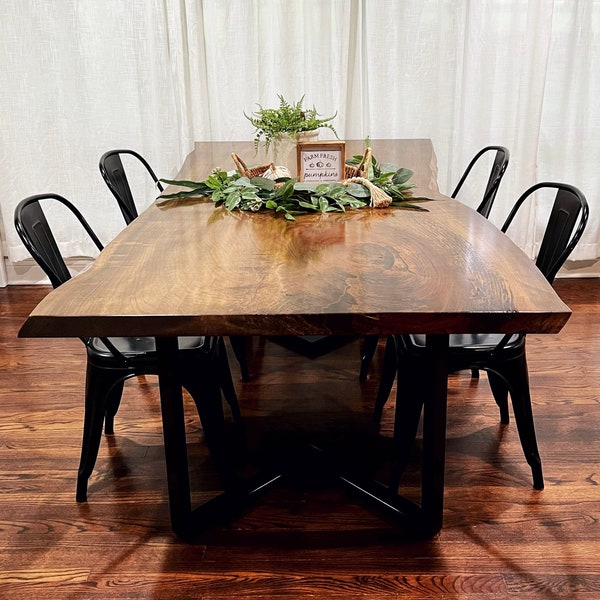 Live Edge Dining Table - Etsy