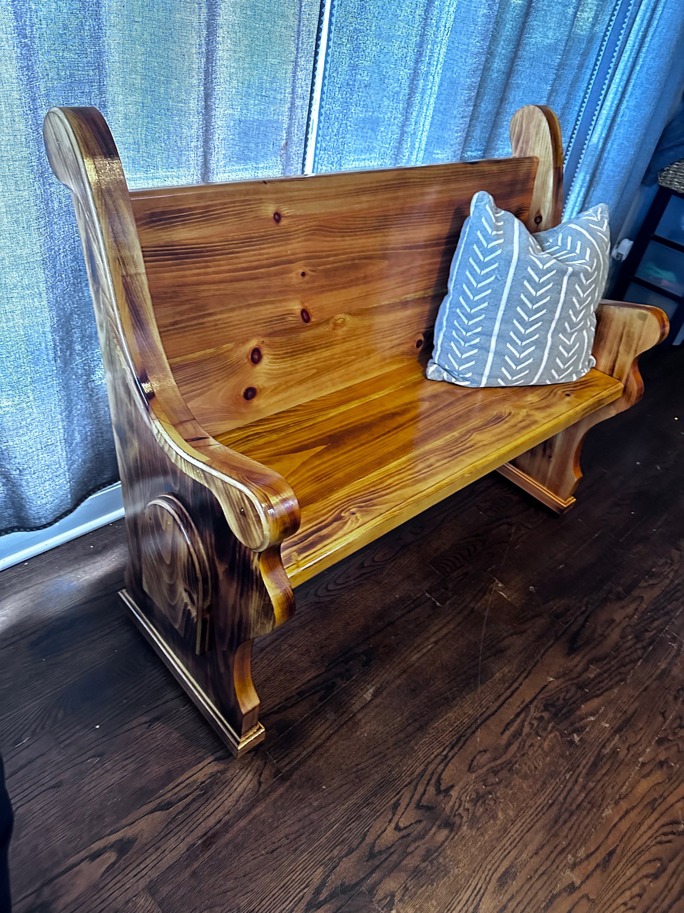 CUSTOM LENGTH ORDER Traditional Style Church Pew Bench. Knotty Pine. Foyer Entryway Furniture Farmhouse Design Dining Seating Gift Etsy