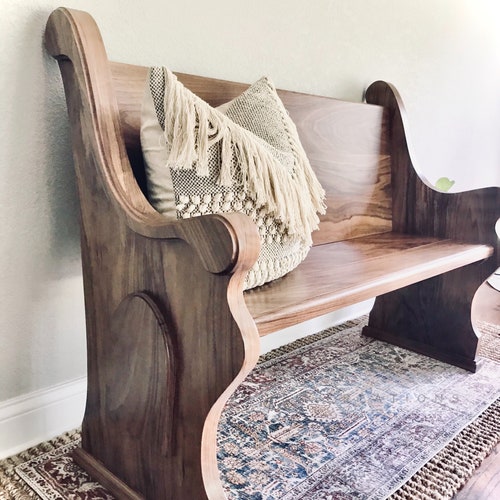 IN STOCK: Limed Oak Church Pew Bench / Foyer Entryway - Etsy