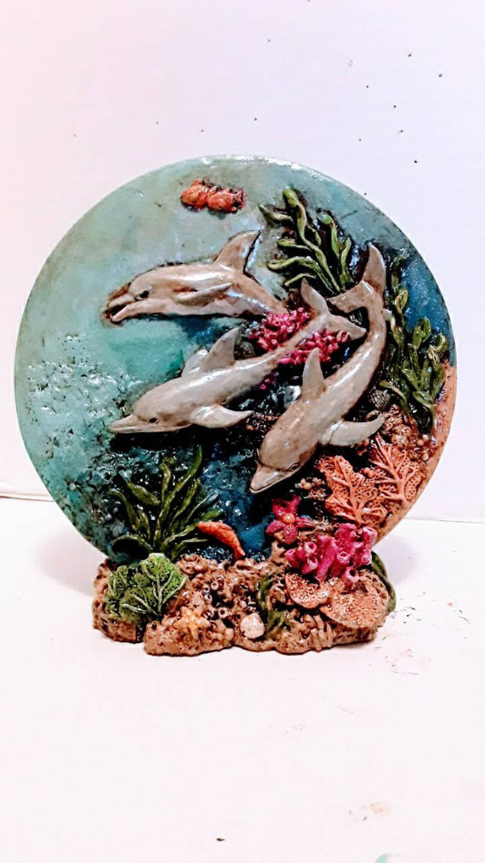 Dolphin Plate and Stand - Etsy