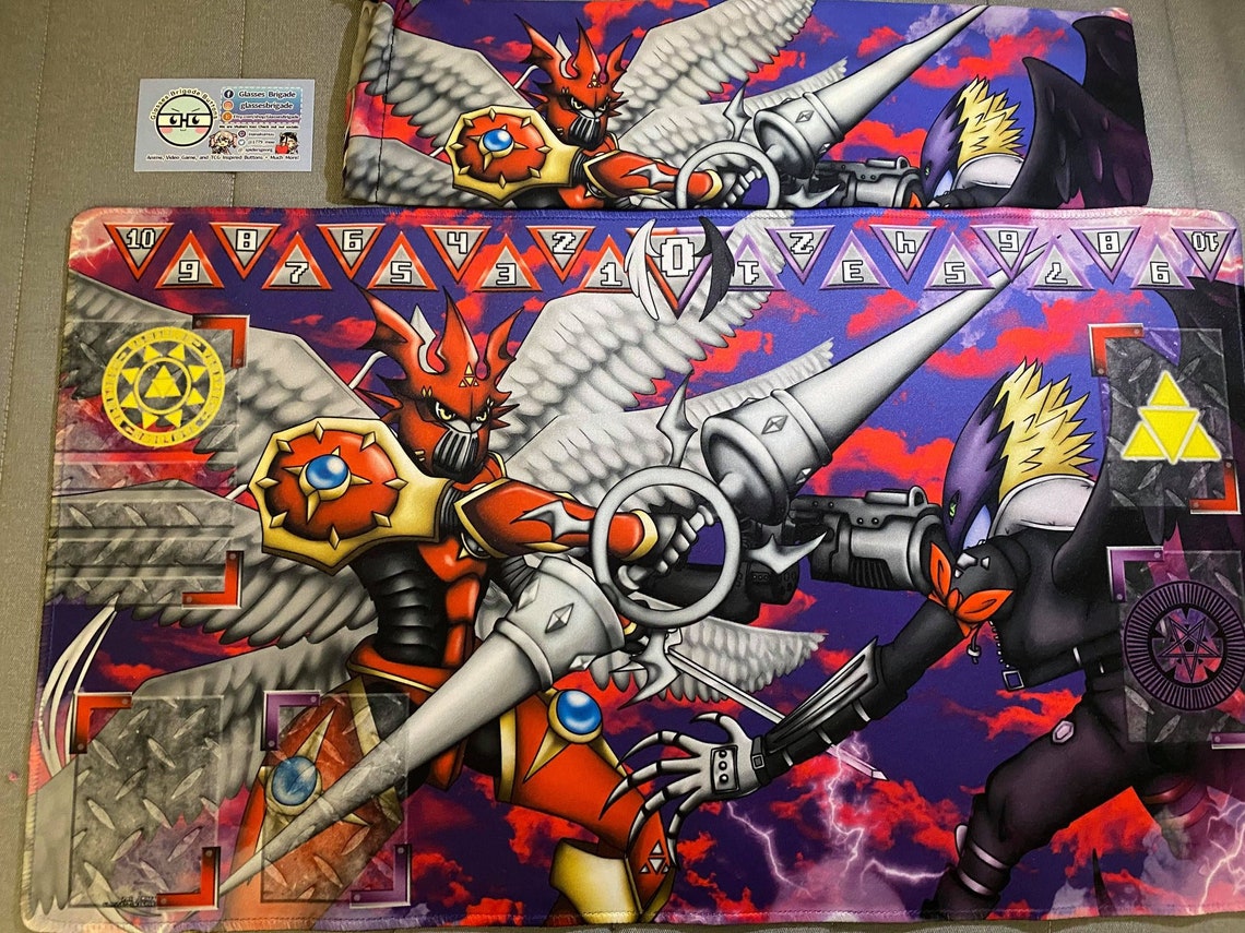 Beelzemon VS Gallantmon Rubber Playmat and Pouch - Etsy
