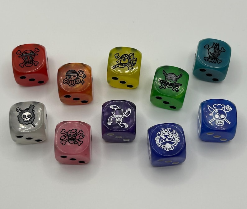 Anime Pirate TCG Dice - Jolly Roger Set - Etsy
