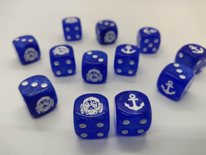 Aqua Field Center and Dice Minato Aqua Gold Card and D6 Pair - Etsy