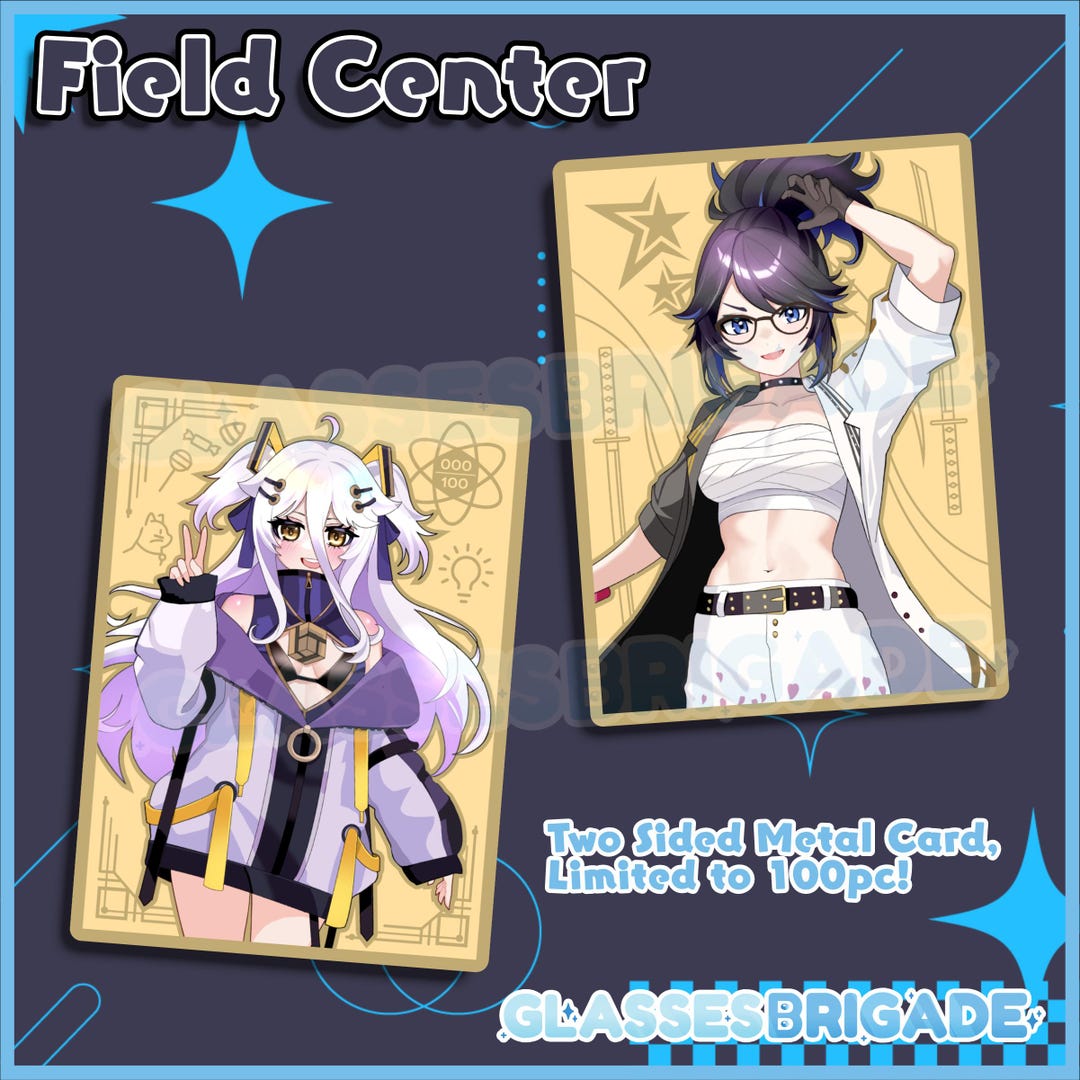 Kson and Henya - Gold Card Field Center for TCG - Etsy