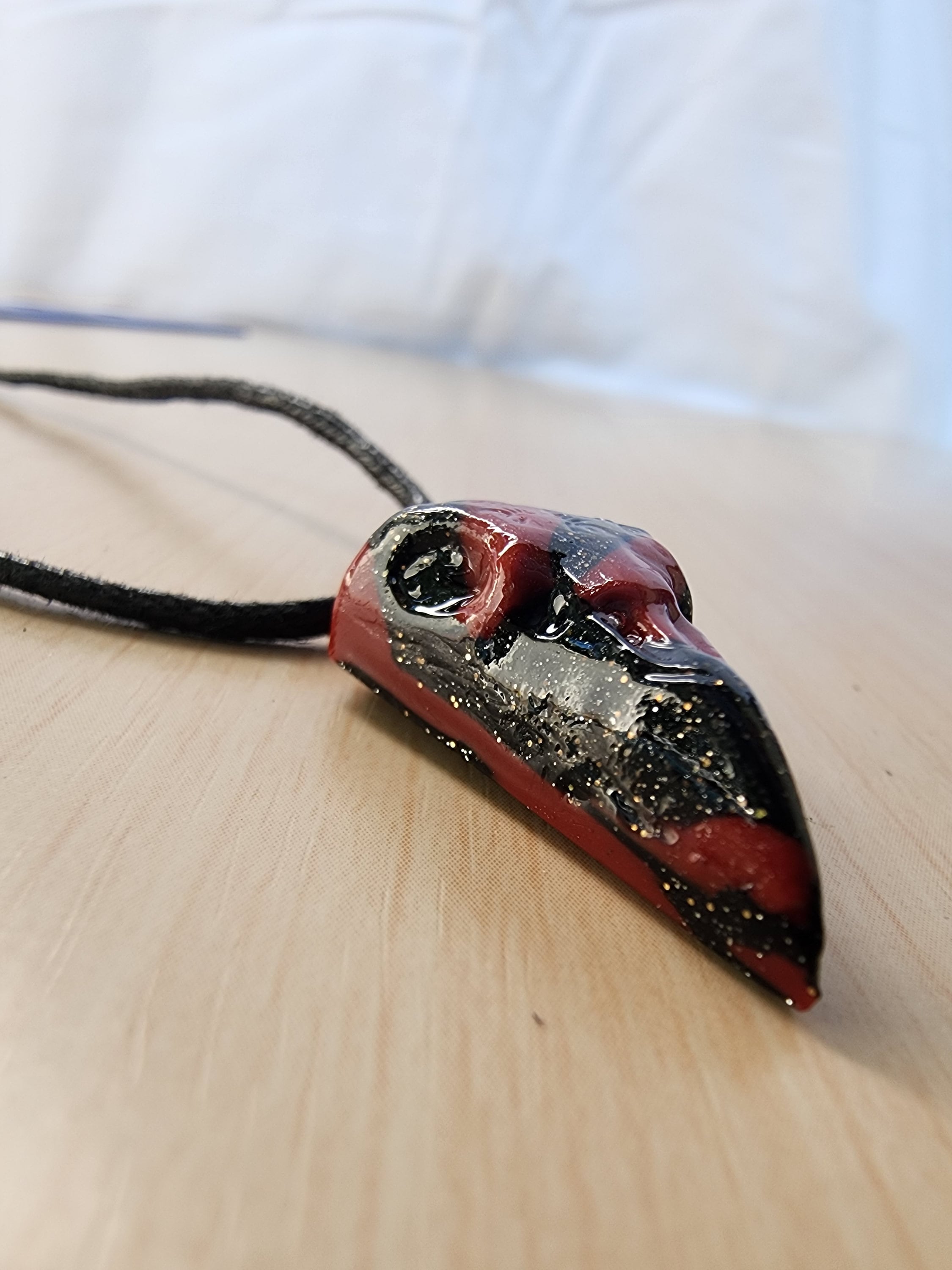 Raven Skull / Norse / Odins Raven / Clay Raven / Pagan Pendant - Etsy