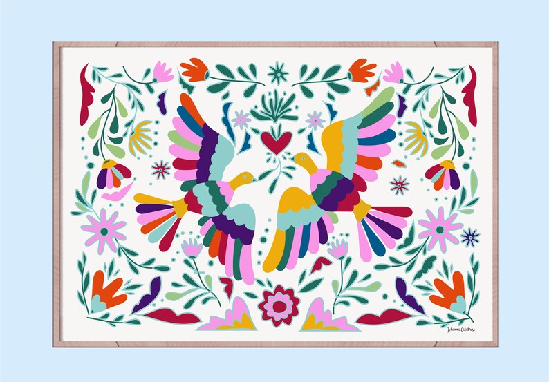 Otomi Wall Art Mexico Art Otomi Wall Decor Nursery Decor - Etsy