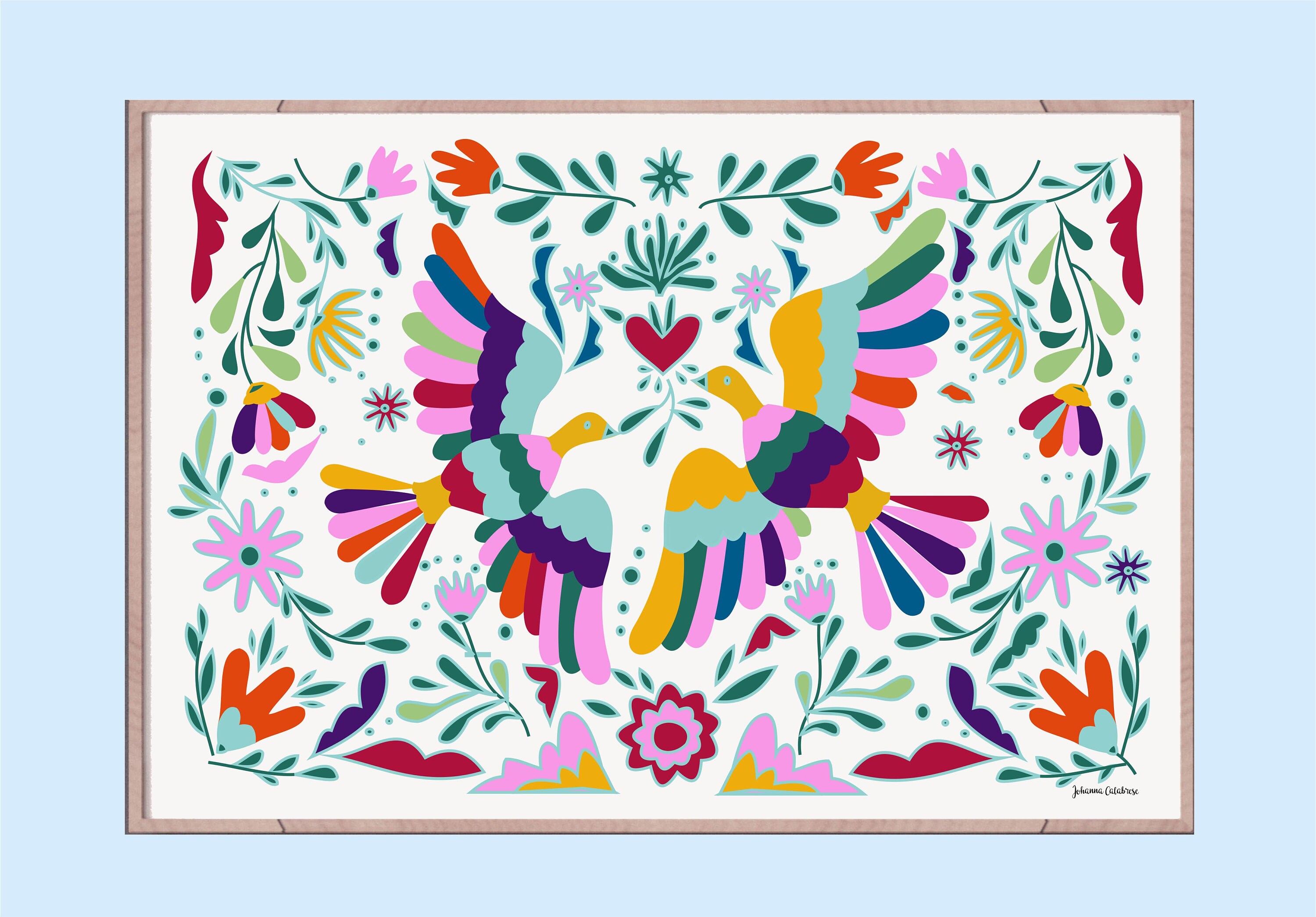 Otomi Wall Art Mexico Art Otomi Wall Decor Nursery Decor - Etsy