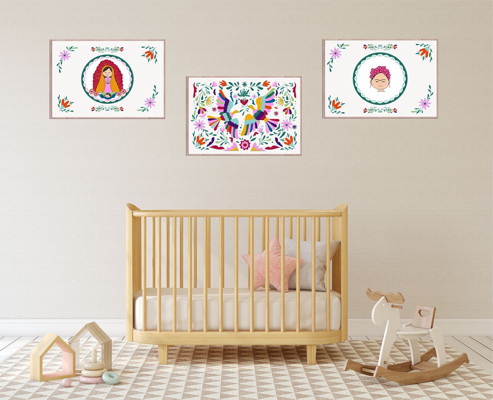 Otomi Wall Art Mexico Art Otomi Wall Decor Nursery Decor - Etsy