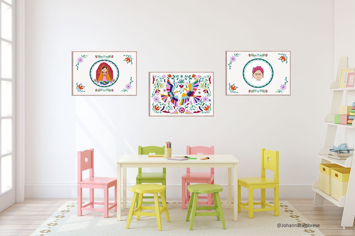 Otomi Wall Art Mexico Art Otomi Wall Decor Nursery Decor - Etsy