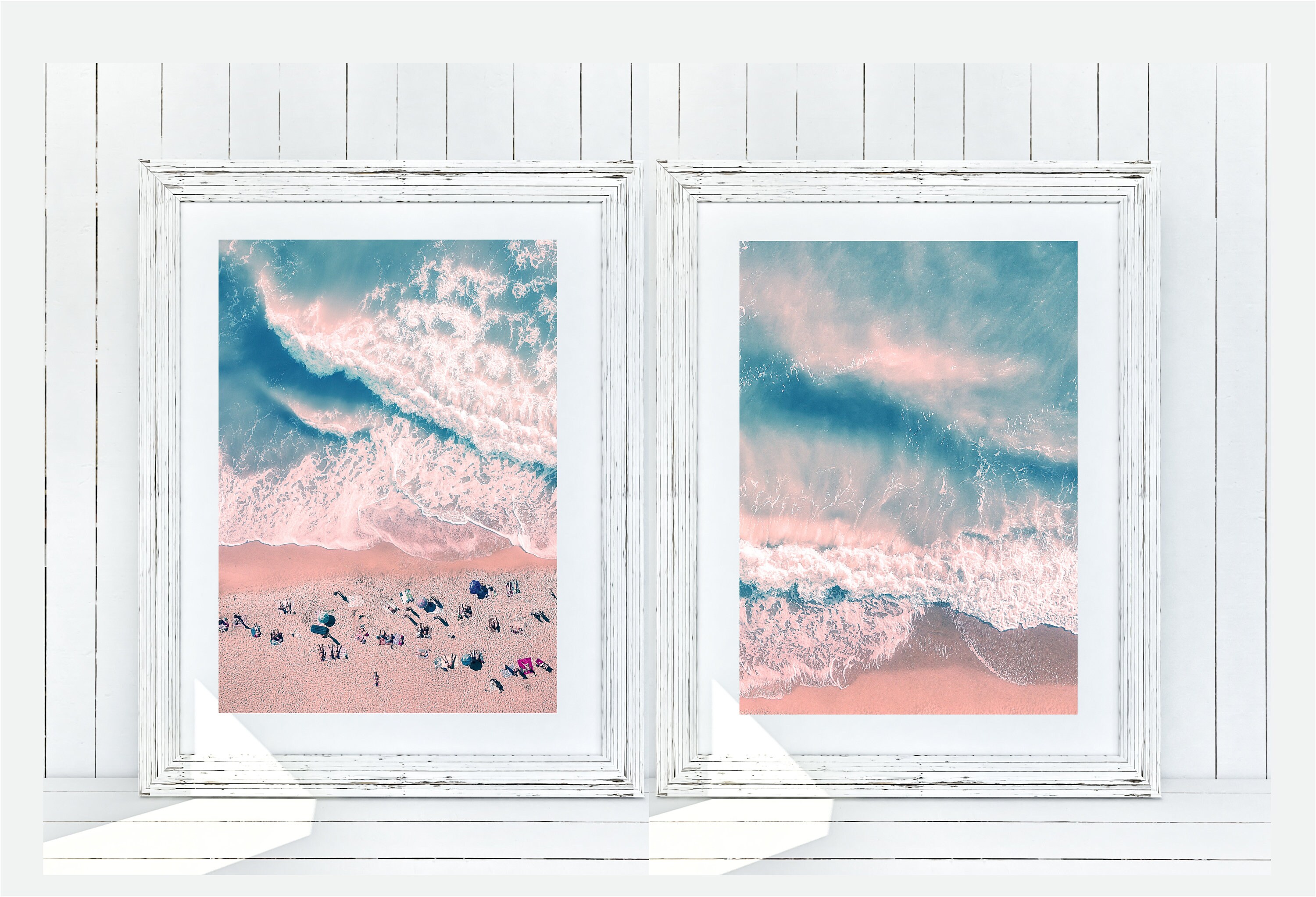 Beach Print Set Beach Decor Aerial Beach Set Coastal Decor - Etsy