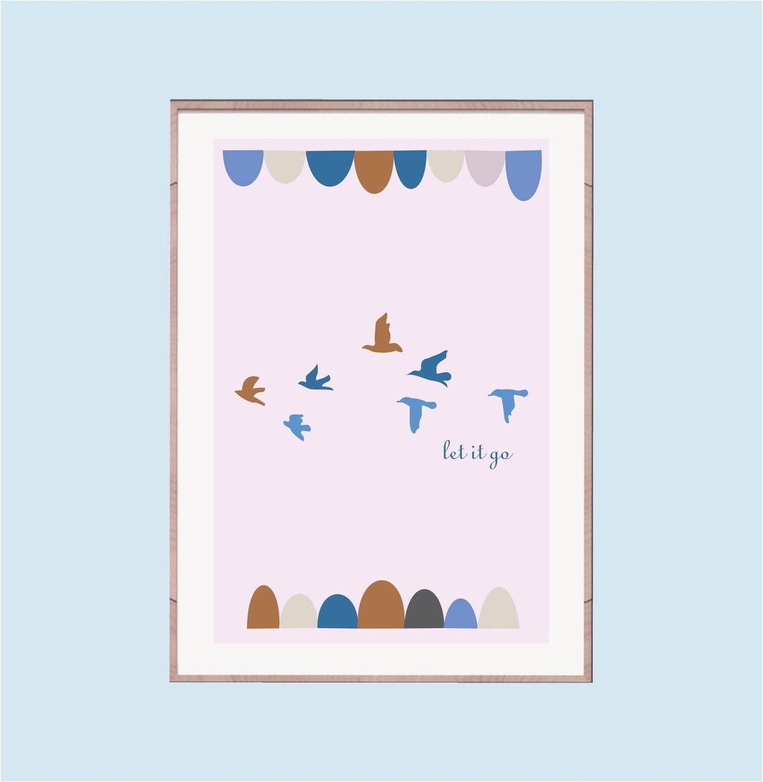 Inspiration Illustration, Let It Go Print, Quotes, Birds, Wall Art ...