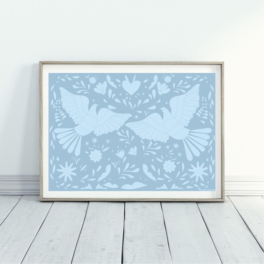 Mexican Art Print, Otomi Wall Art, Mexican Folk Art, Otomi Print, Decor ...