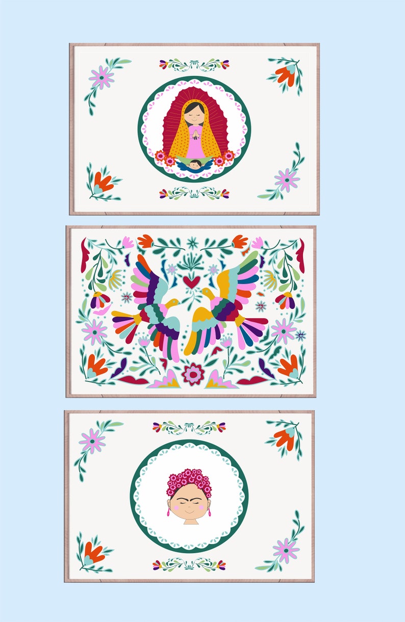 Otomi Wall Art Mexico Art Otomi Wall Decor Nursery Decor - Etsy