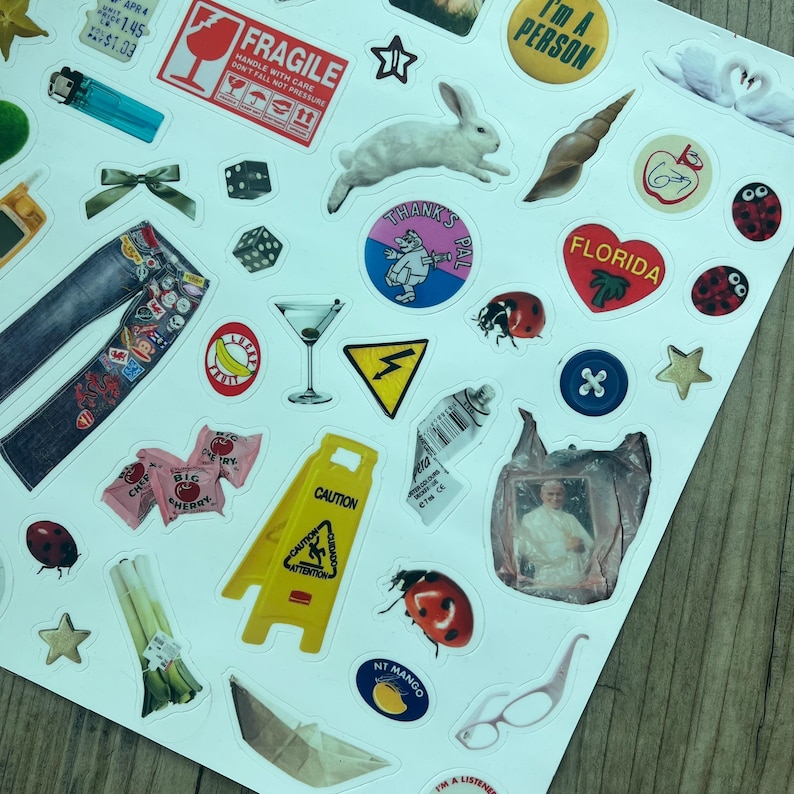 Jumbo Junk Journal Sticker Sheet ! - Etsy