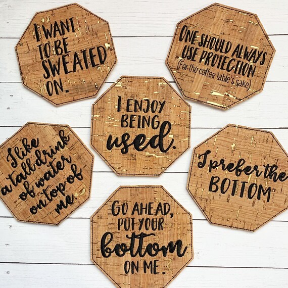 Slightly Inappropriate Funny Coasters - Etsy