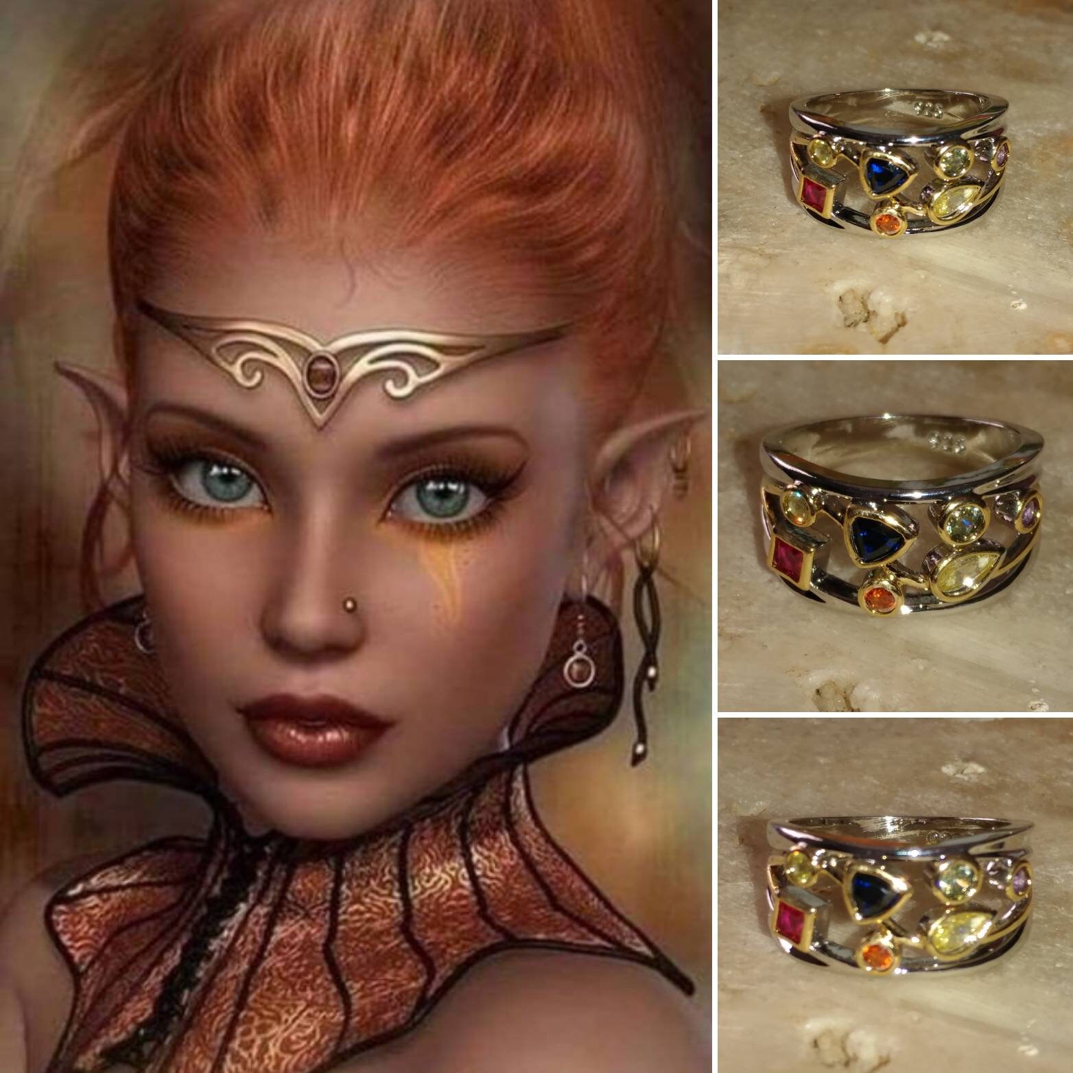 Beautiful Female Sun Elf Companion Ring | Etsy