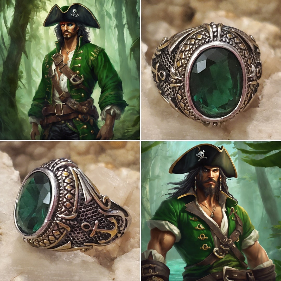 Male Pirate Djinn Spirit Companion Ring Sz. 10 - Etsy