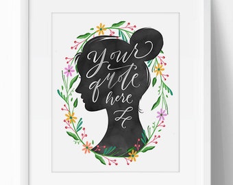 Silhouette quote | Etsy