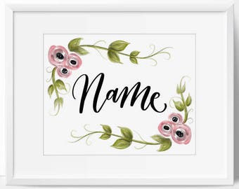 Custom name art | Etsy