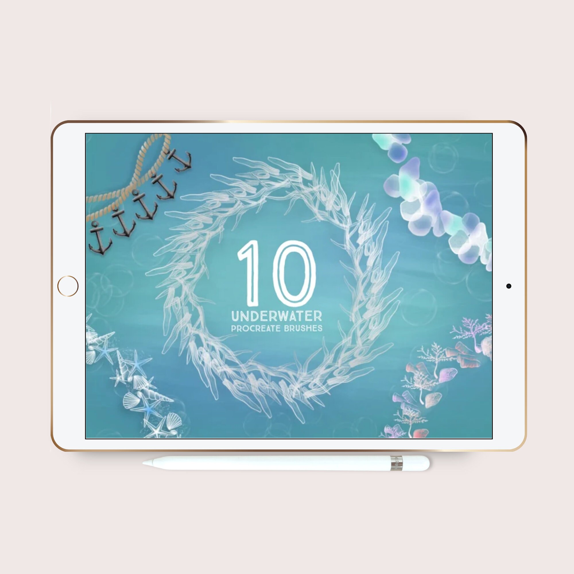 10 Summer Underwater Decorative Procreate Brushes by Printable - Etsy