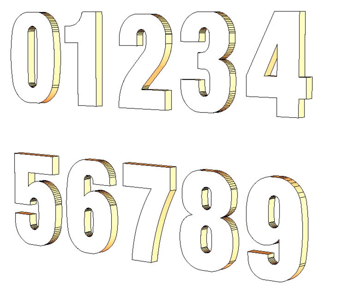 Digital Download Number 3 3D Papercraft Pattern Model Number 3 Template ...