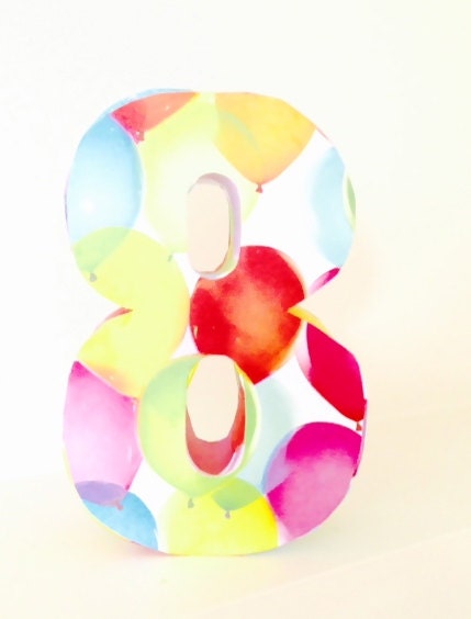 Digital Download Number 8 3D Papercraft Pattern Model Number 8 Template ...