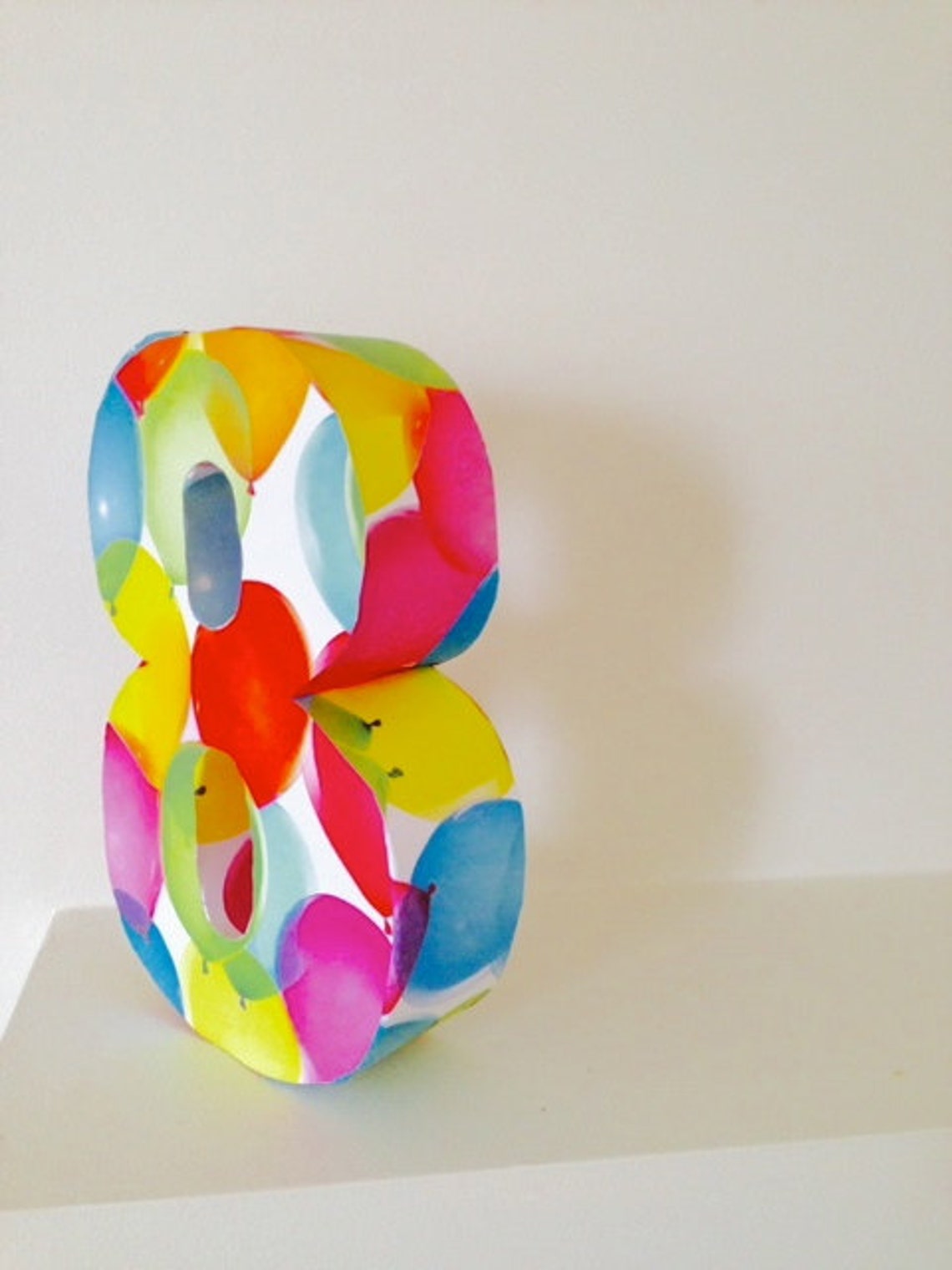 Digital Download Number 8 3D Papercraft Pattern Model Number 8 Template ...