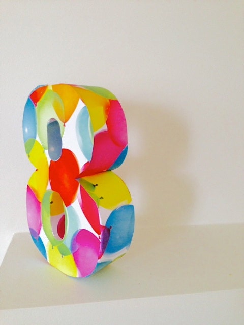 Digital Download Number 8 3D Papercraft Pattern Model Number 8 Template ...