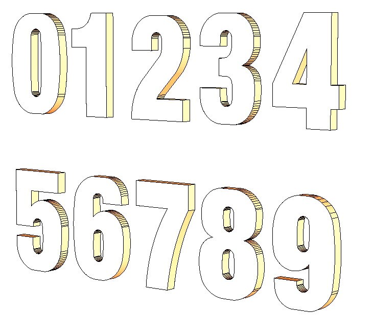 Download Printable 3D Number Templates 1-10 Complete Set of 3D Number ...